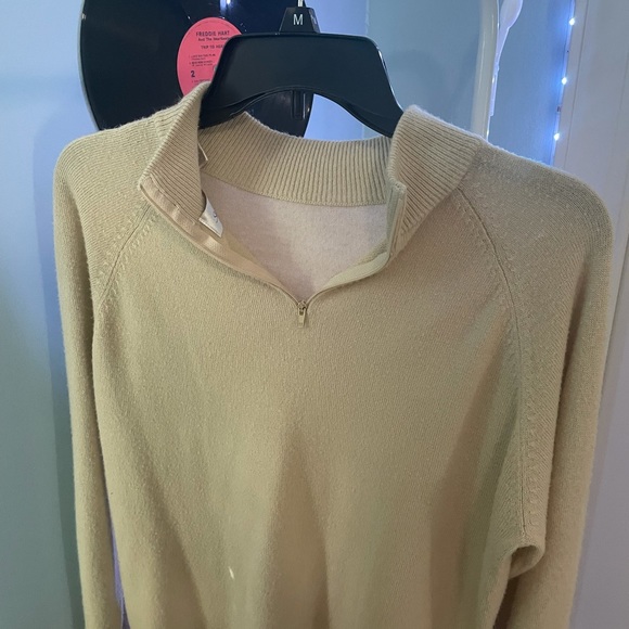 Tops | Comfy Beige Quarterzip | Poshmark